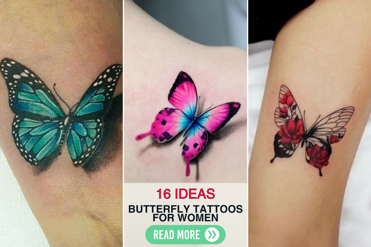 16 Beautiful Butterfly Tattoo Ideas for Women