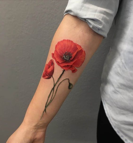 23 Vibrant Color Flower Tattoo Ideas: Embrace Nature's Beauty