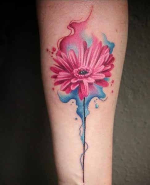 23 Vibrant Color Flower Tattoo Ideas: Embrace Nature's Beauty