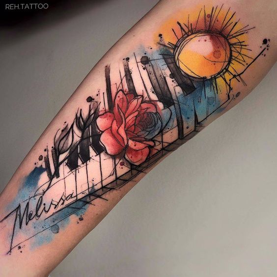 Melodic Ink: 25 Music-Inspired Tattoo Ideas for Men