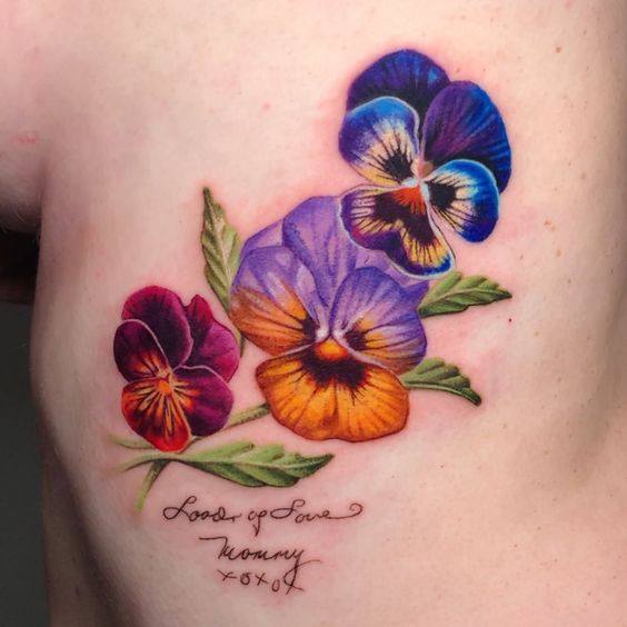 23 Vibrant Color Flower Tattoo Ideas: Embrace Nature's Beauty
