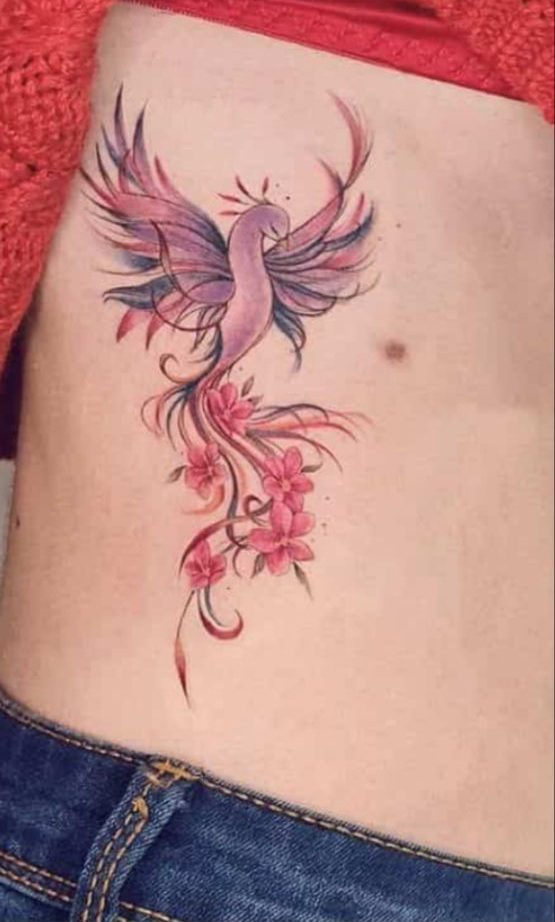 27 Majestic Phoenix Color Tattoo Designs
