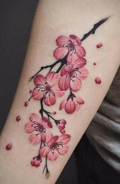 23 Vibrant Color Flower Tattoo Ideas: Embrace Nature's Beauty