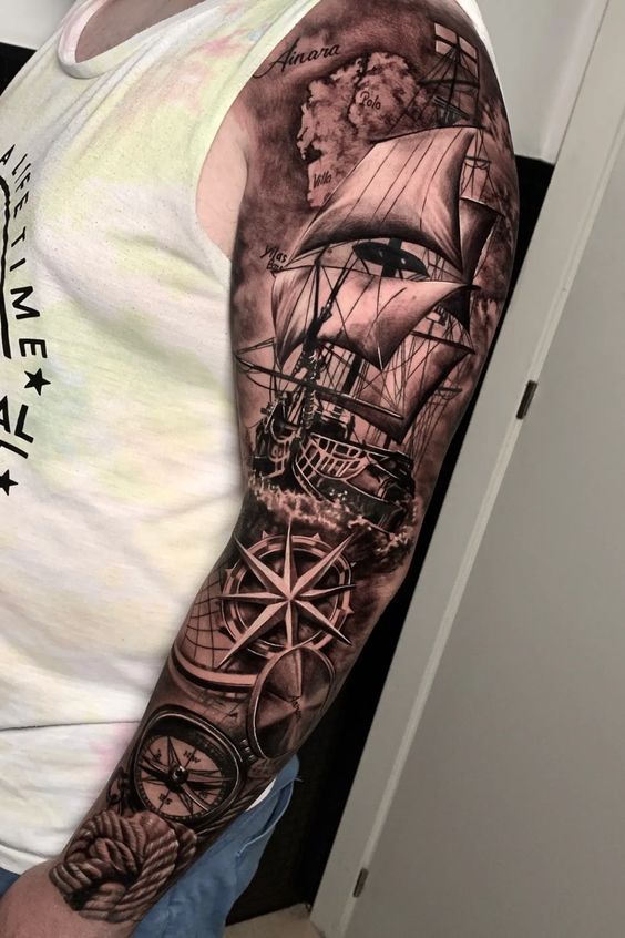 17 Pirate-Themed Tattoo Sleeve Ideas: Unleash Your Inner Buccaneer