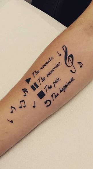 Melodic Ink: 25 Music-Inspired Tattoo Ideas for Men