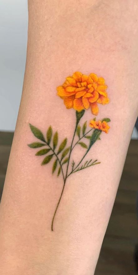 23 Vibrant Color Flower Tattoo Ideas: Embrace Nature's Beauty
