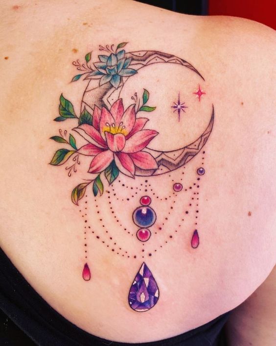 20 Moon Flower Tattoo Ideas: Graceful and Mystical Floral Designs ...