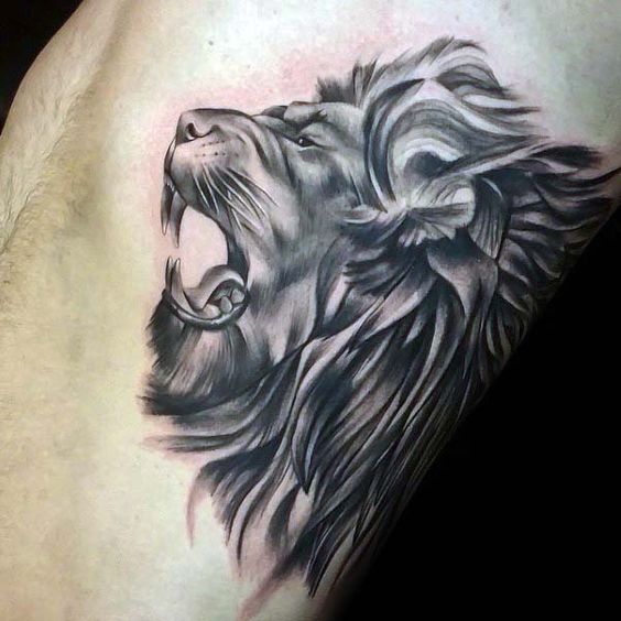 Expressive and Bold: 18 Lion Tattoo on Ribs - Welcome to Fashion ...
