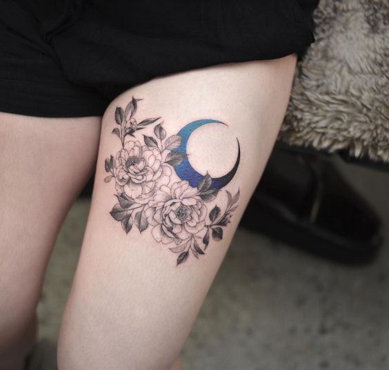 20 Moon Flower Tattoo Ideas: Graceful and Mystical Floral Designs ...