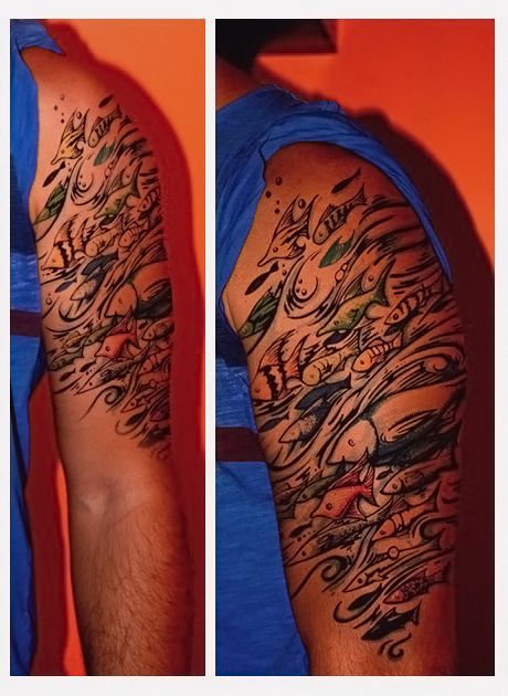 29 Colored Tattoo Ideas for Brown Skin Tones - Welcome to Fashion ...