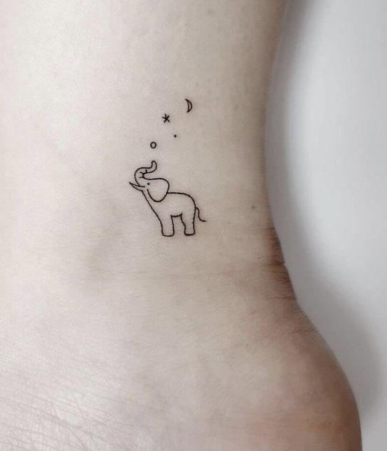 19 Elephant Ankle Tattoos Ideas: Small and Symbolic Designs