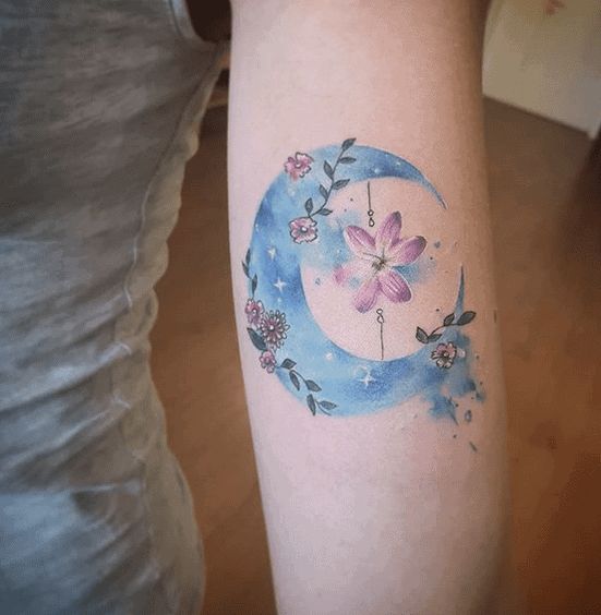20 Moon Flower Tattoo Ideas: Graceful and Mystical Floral Designs ...
