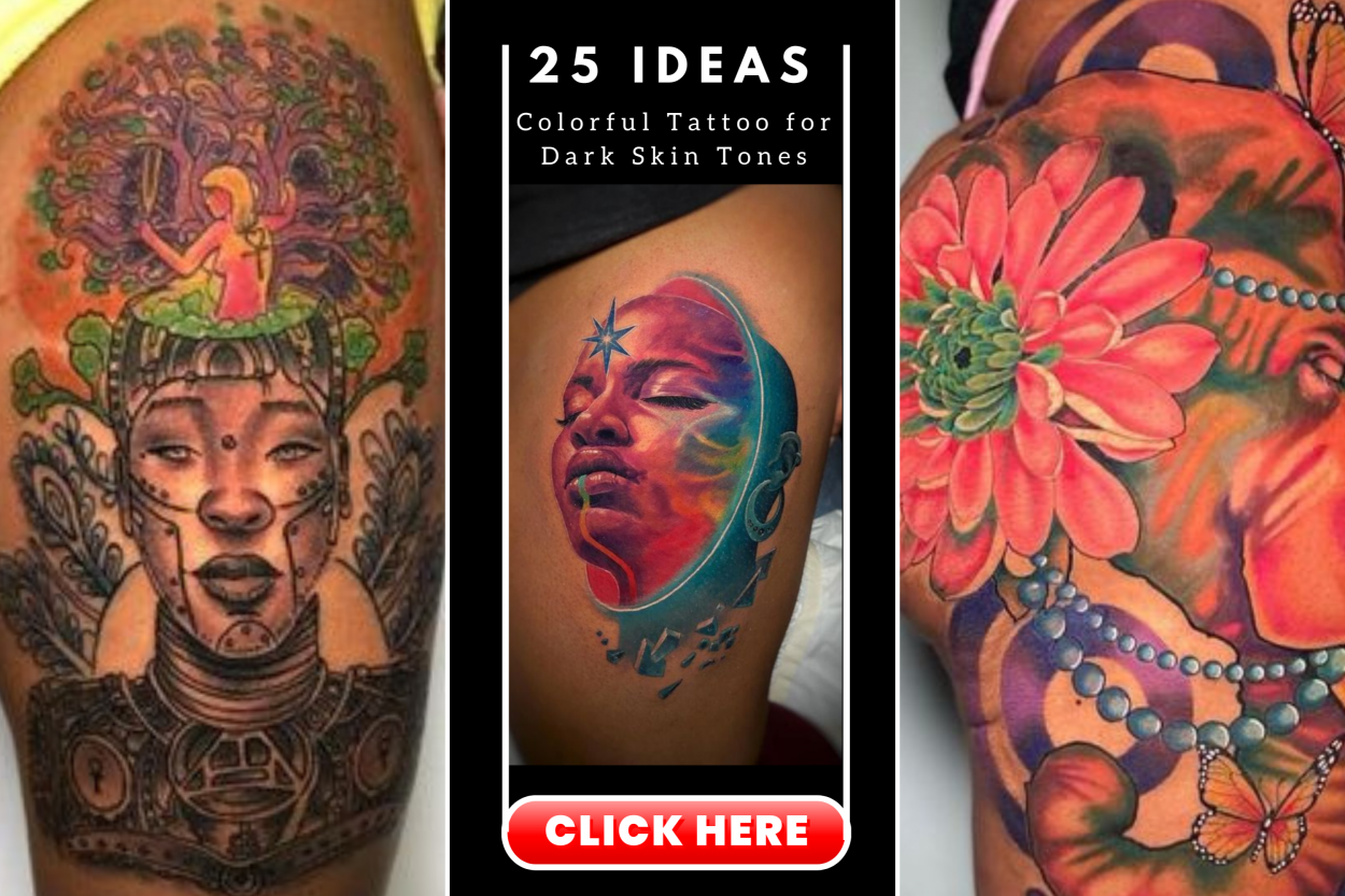 25 Colorful Tattoo Ideas for Dark Skin Tones: Celebrating Vibrancy and ...