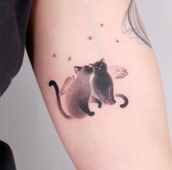 In Memory of Cat Tattoo: 23 Ideas to Forever Remember Your Beloved ...