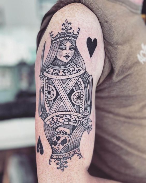 15 Queen of Hearts Tattoo Ideas: Royal Designs for Passionate Souls ...