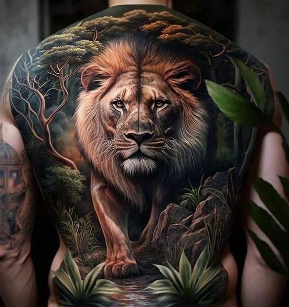 27 Geometric Lion Tattoo: Striking Designs with Angular Elements ...