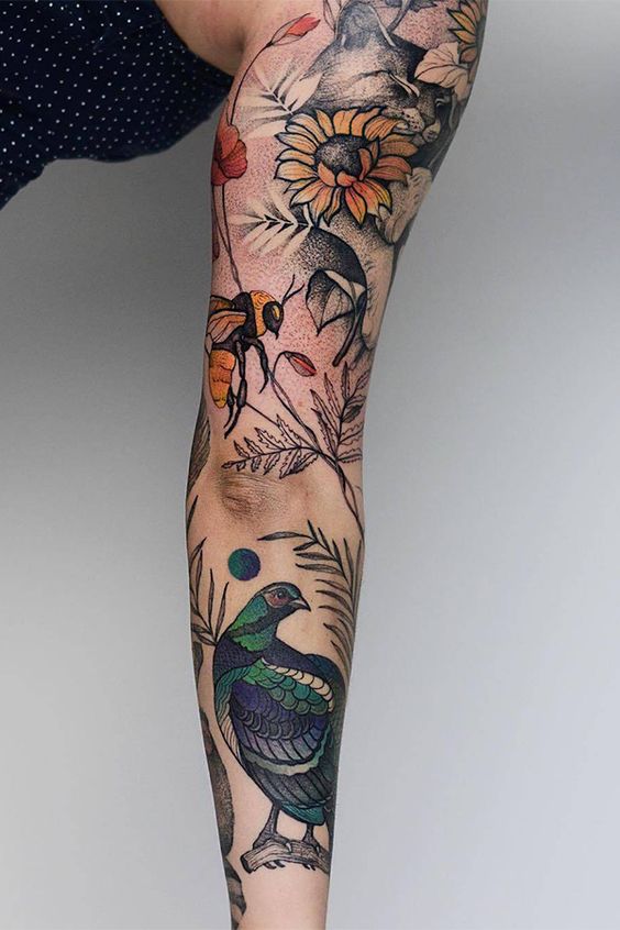 17 Whimsical Tattoo Sleeve Designs: Unleash Your Playful Side with ...