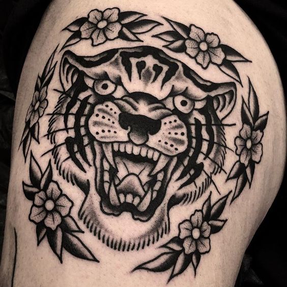 22 Old School Tiger Tattoo Ideas: Nostalgic Roars of Classic Artistry