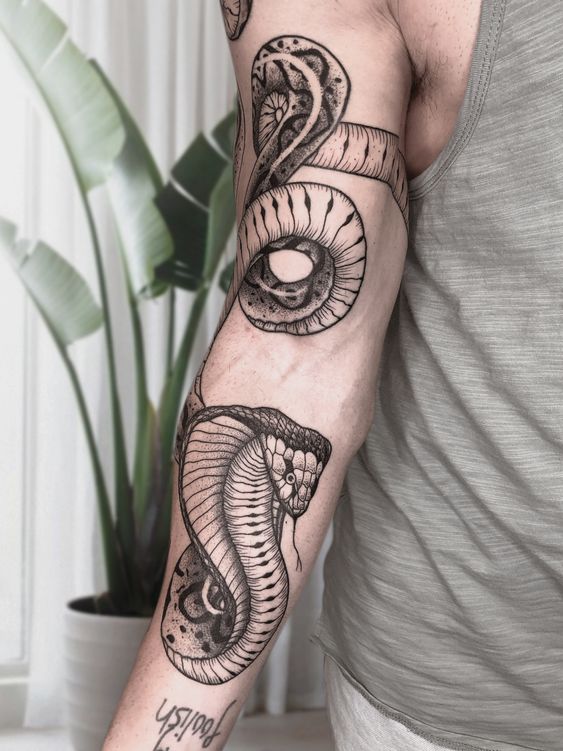 16 Snake Tattoos Wrapped Around Arm Inspiration - Welcome to Fashion ...