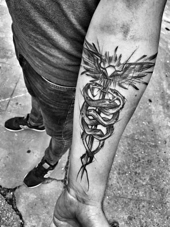 27 Caduceus Tattoo Ideas: Symbolizing Healing and Wisdom