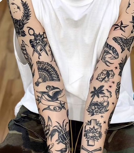 20 Patchwork Tattoo Ideas for Men: Unique and Artistic Ink - Welcome to ...
