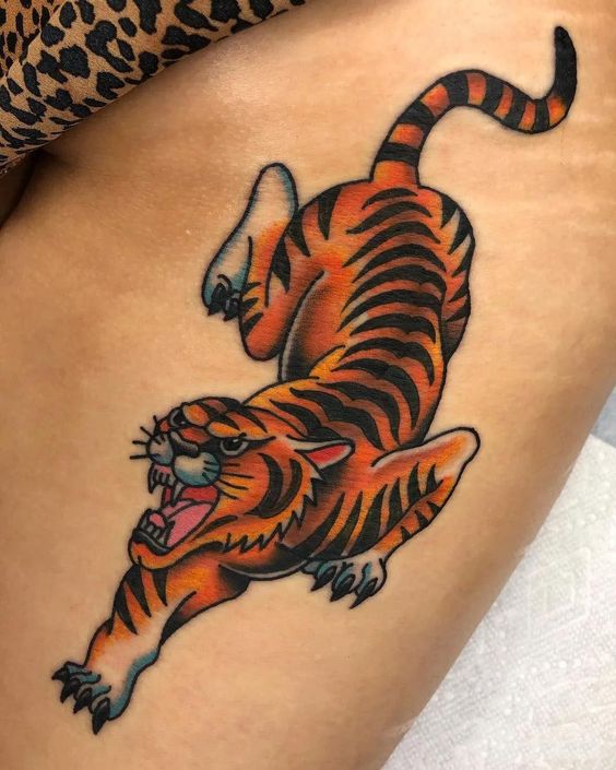 22 Old School Tiger Tattoo Ideas: Nostalgic Roars of Classic Artistry