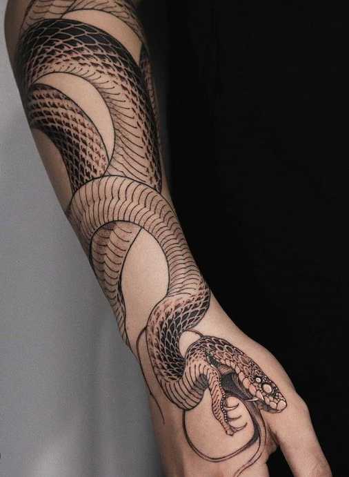 16 Snake Tattoos Wrapped Around Arm Inspiration - Welcome to Fashion ...
