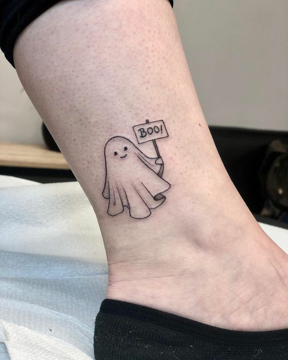 18 Adorable Ghost Tattoo Ideas for 2024: Cute & Creative Designs for ...
