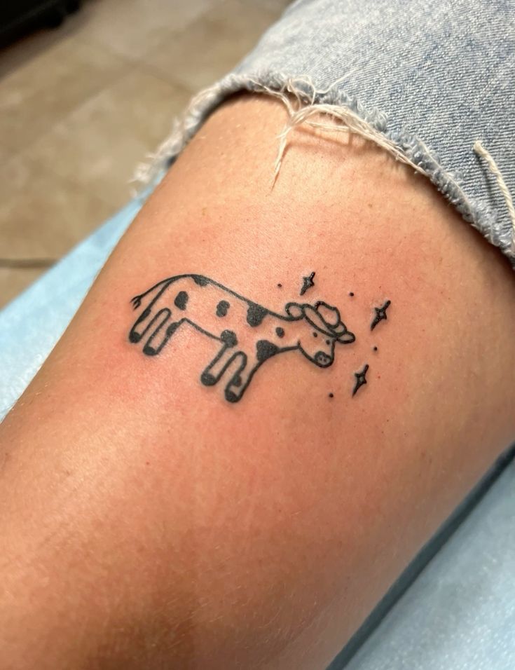 Charming Small Cow Tattoo Ideas 2024: Cute & Creative Inspirations for ...