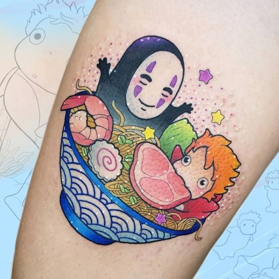 Explore Top 20 Ponyo Tattoo Designs - Embrace Studio Ghibli Magic in 2024