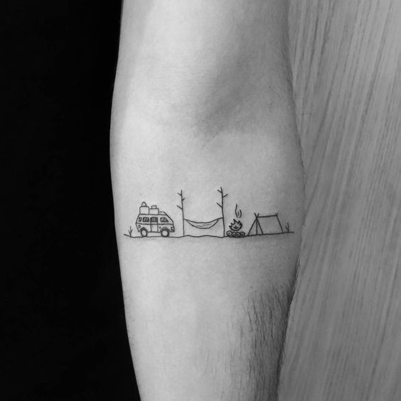 Discover the Great Outdoors on Your Skin: 20 Inspiring Camping Tattoo ...