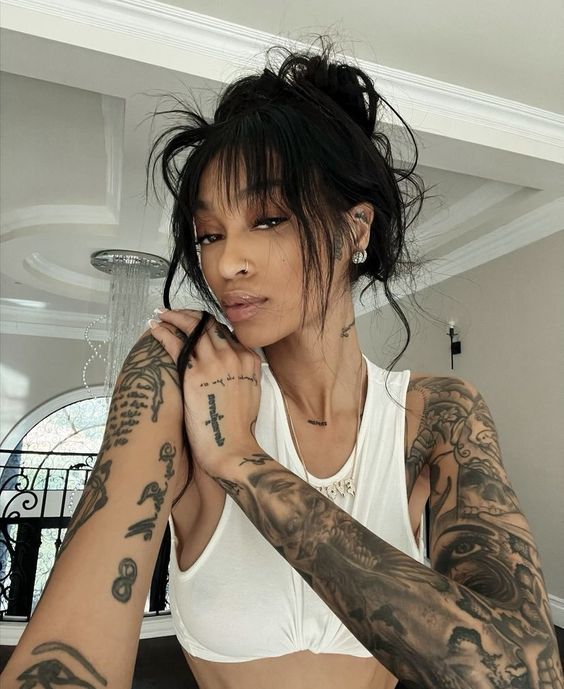 2024 S Top 20 Black Women Tattoos Embracing Afro Heritage Feminine