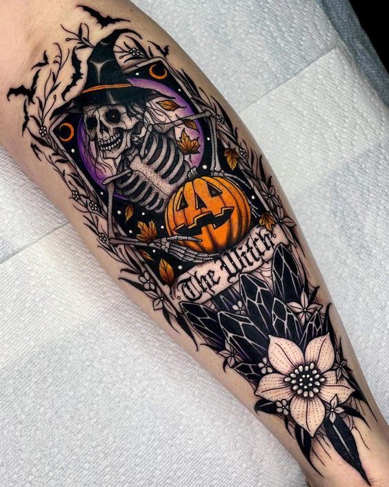 Discover 20 Spellbinding Jack o' Lantern Tattoo Ideas for a Bewitching ...