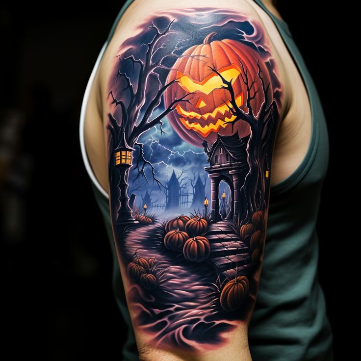 Discover 20 Spellbinding Jack o' Lantern Tattoo Ideas for a Bewitching ...