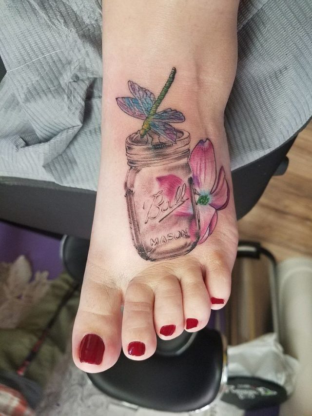 Unique 19 Mason Jar Tattoo Inspirations 2024: Preserving Memories ...