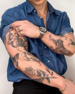 Unique 18 Patchwork Tattoo Ideas for Men 2024: Discover Arm, Leg, Chest ...
