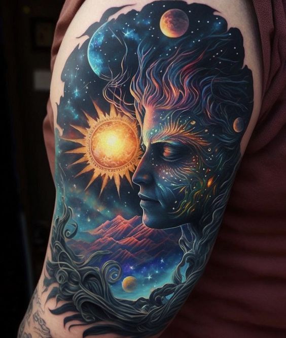 Discover 22 Stunning Space-Themed Tattoos for 2024: Galactic Art for ...