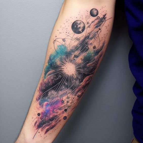 Discover 22 Stunning Space-Themed Tattoos for 2024: Galactic Art for ...