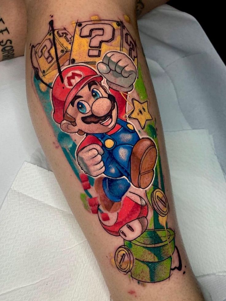 Explore 19 Unique Super Mario Tattoo Designs to Celebrate Your Love for ...