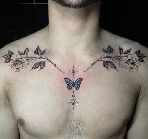 Explore 20 Unique Clavicle Tattoo Ideas: From Delicate Florals to Edgy ...