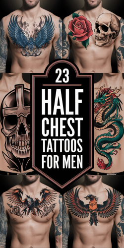 23 Best Half Chest Men Tattoo Ideas for 2025 | Unique Designs, Tribal ...