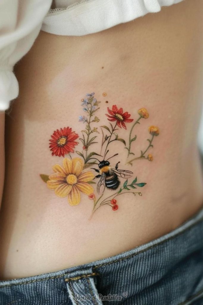 27 Bee Tattoo Ideas for Women & Men: Meaningful Designs from Minimalist ...