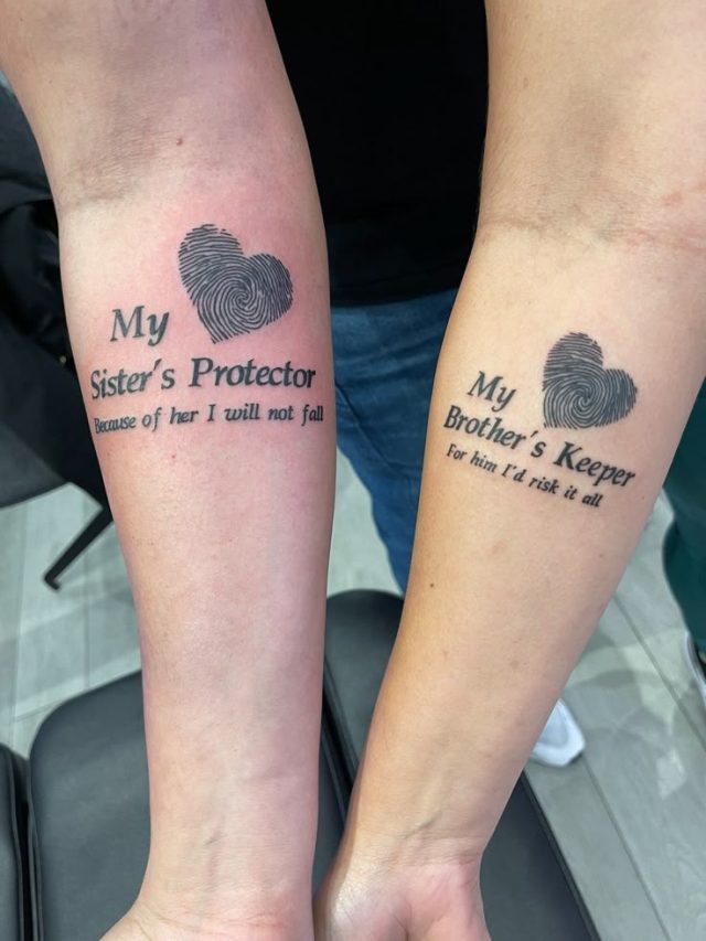 29 Brother Sister Tattoo Ideas 2025: Matching, Funny, Minimalist ...