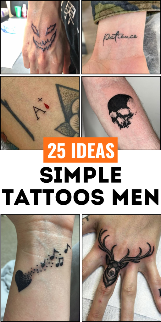25 Ideas Simple Tattoos Men 2025: Designs That Speak with Subtle Power