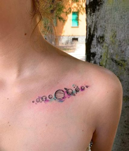 27 Space Tattoo Ideas 2025 for Women and Men – Galaxy Sleeve Designs ...