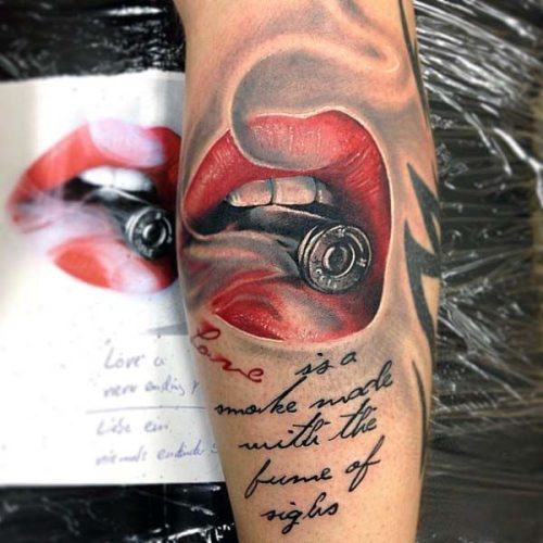 29 Lip Tattoo Ideas 2025 With Kiss Prints, Vampire Designs, Color Ideas ...