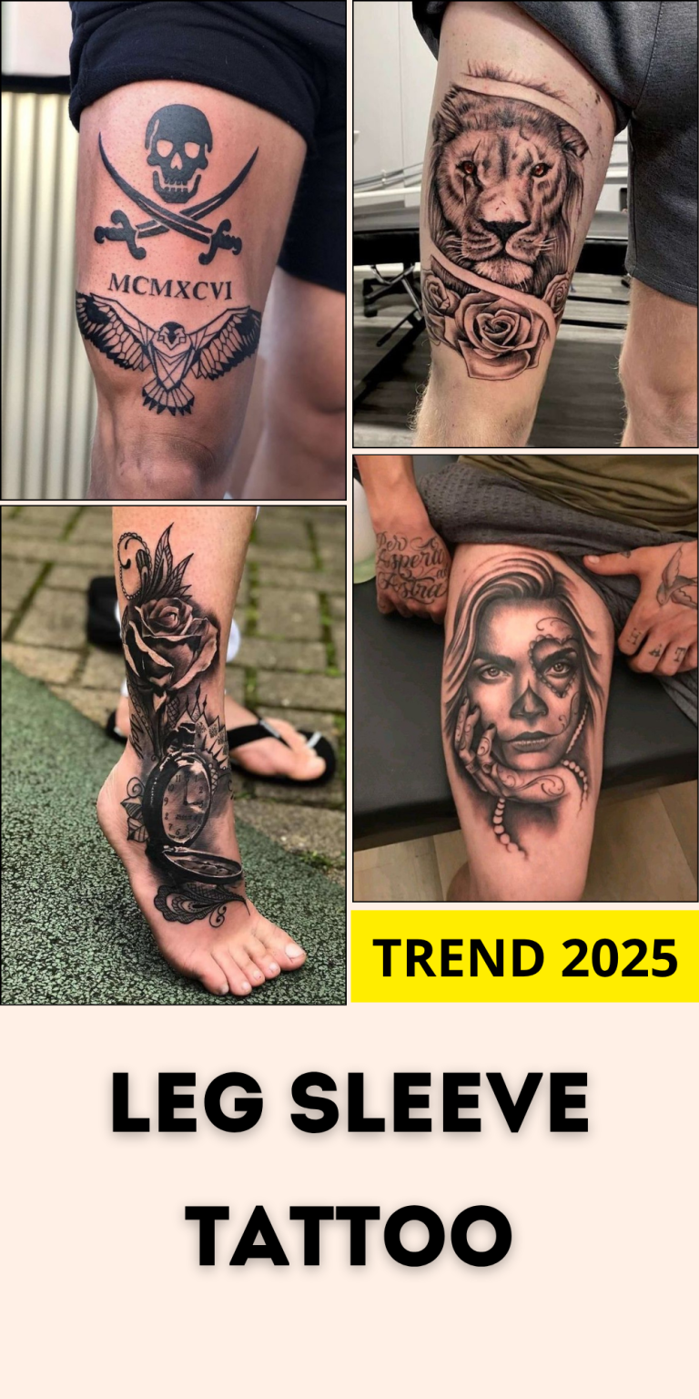 27 Leg Sleeve Tattoo Ideas 2025 for Men & Women – Feminine Designs to ...