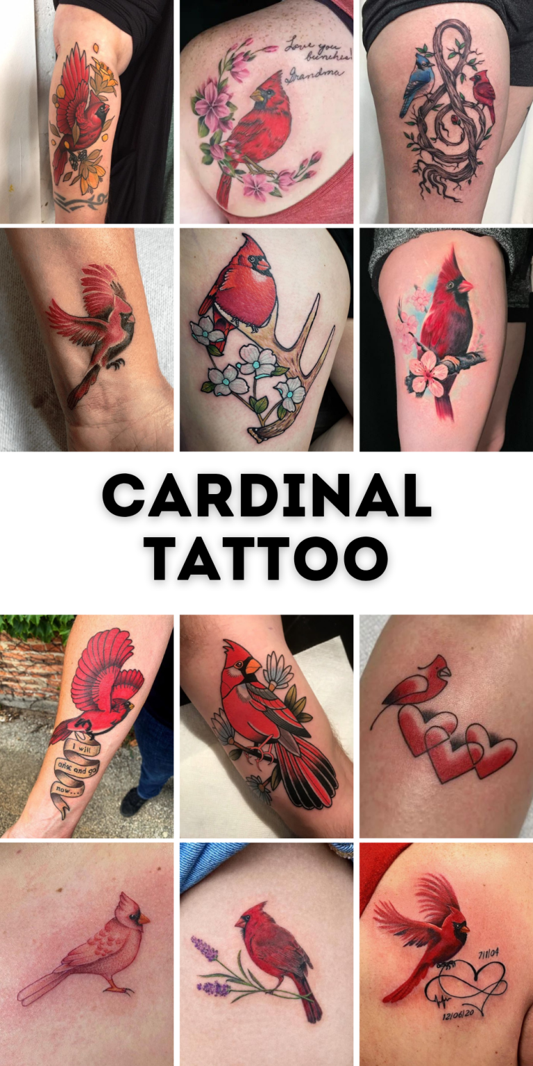 28 Cardinal Tattoo Ideas 2025 for Women and Men: Memorial, Fine Line ...