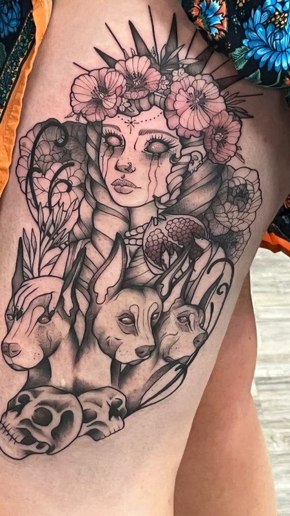 27 Cerberus Tattoo Ideas 2025 with Greek Mythology Designs for Chest ...