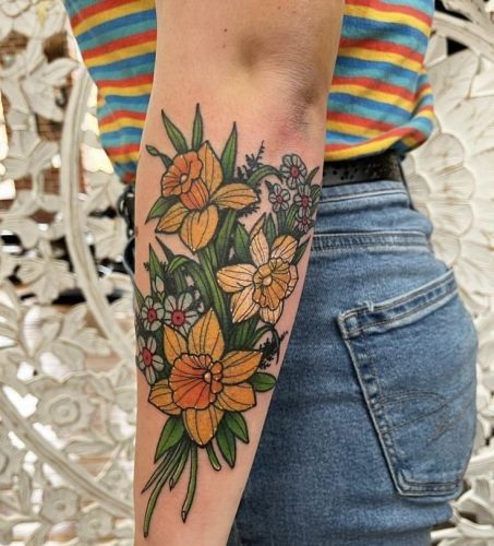 30 Daffodil Tattoo Ideas 2025: Fine Line, Traditional with Name, Birth ...